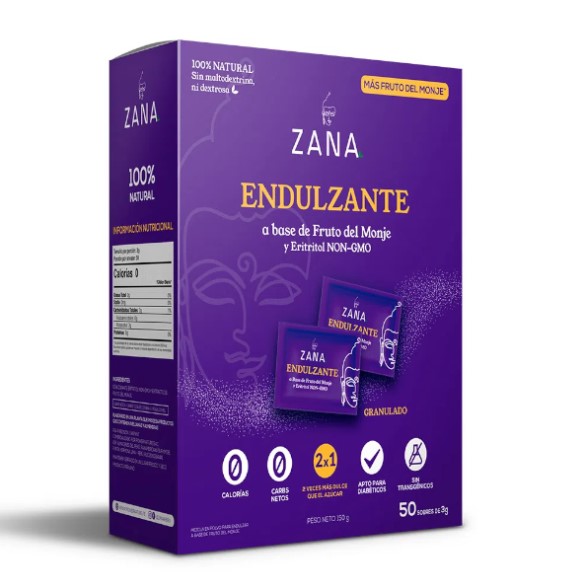 Zana Endulzante Fruto del Monje Sobres 50 Und | La Sanahoria